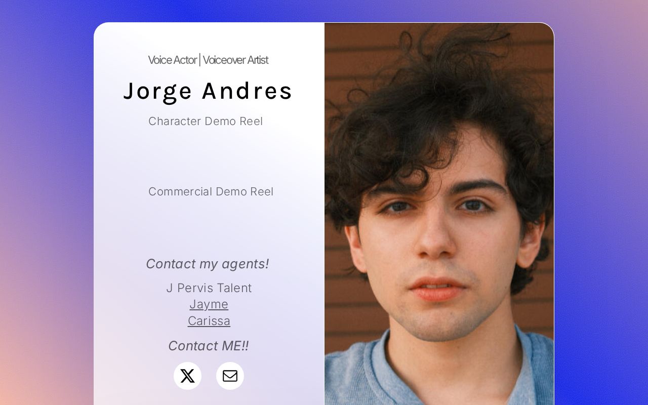 Jorge Andres - Non-Union, Remote Voice Actor | Voiceover